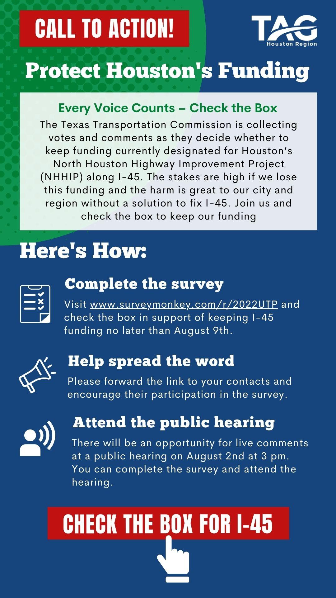 Protect Houston's Funding for I-45 - TAG Houston